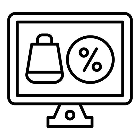 icono de línea de venta online Vector en Vecteezy