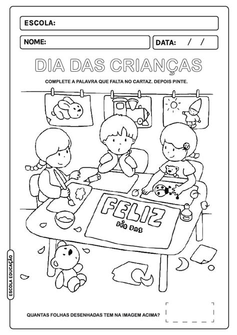 A Arte de Educar Atividades dia das crianças