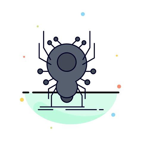 Bug Insect Spider Virus App Flat Color Icon Vector 19093189 Vector Art