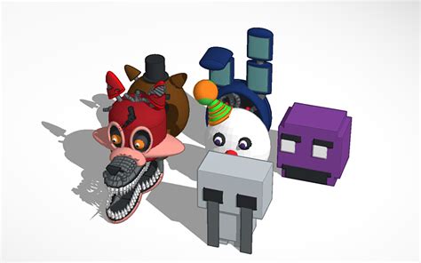 3d Design Some Fnaf Characters Tinkercad