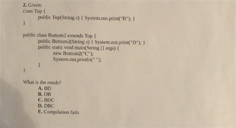 Solved 2 Given Class Top Public Topstring S
