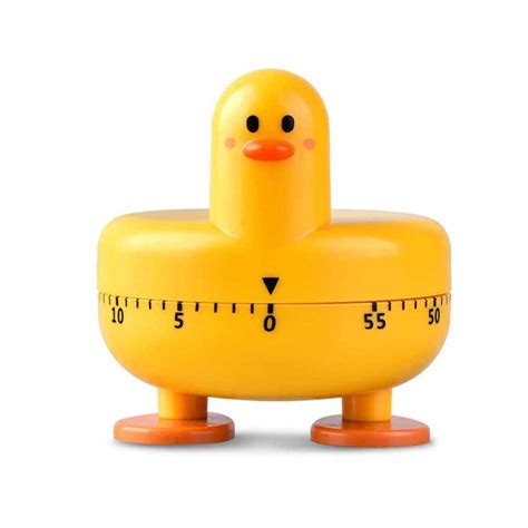 Kitchen Mechanical Timer Babes Mini Lovely Duck Appearance Rotatable Time Reminder Yellow