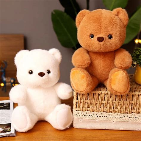 고양이 귀여운 곰돌이 봉제 인형 CM 곰 장난감 테디 리본 작은 절묘한 단색 어린이 생 티몬