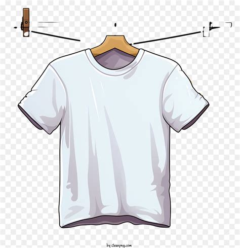 Sketch Style T Shirt على شماعات القماش التي شيرت أبيض شماعات الملابس