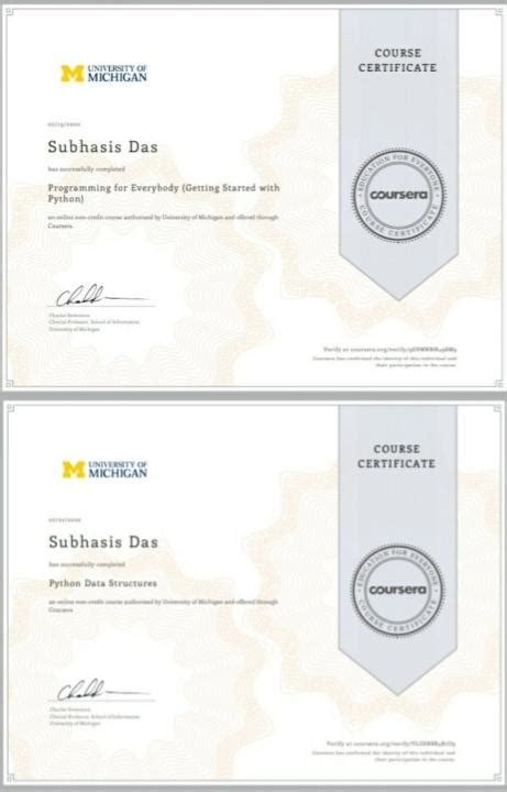 Subhasis Das On Linkedin Coursera Pythonprogramminglanguage Universityofmichigan