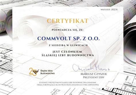 Certyfikaty Commvolt Sp Z Oo