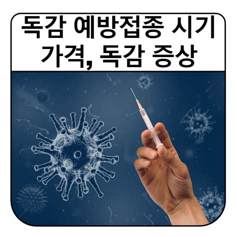 독감 예방접종시기와 무료 접종 대상자알쓸신블
