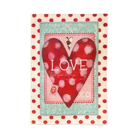 Evergreen Enterprises Vintage Valentine Burlap Garden Flag 14b12785