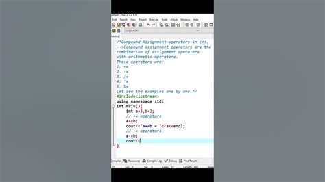 Compound Assignment Operators In C C Codingzone Youtube