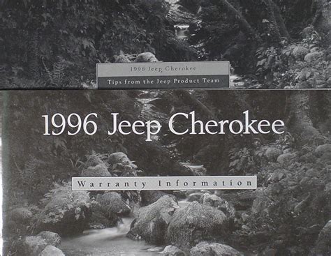 1996 Jeep Cherokee Owner S Manual Original