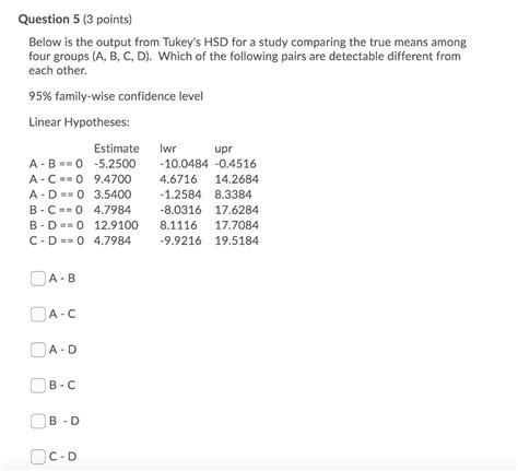 Solved Question 5 3 Points Below Is The Output From