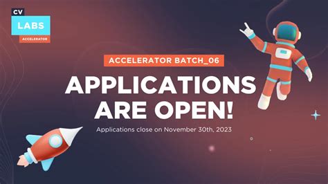 Cv Labs On Linkedin Applications For Accelerator Batch 06 Are Open