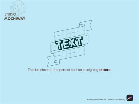 Letter Grid Procreate Brushes Font Lettering Design Words Alphabets Guidelines Banner