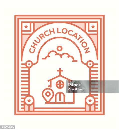 教會位置圖示概念向量圖形及更多互聯網圖片 互聯網 博物館 圖示 Istock