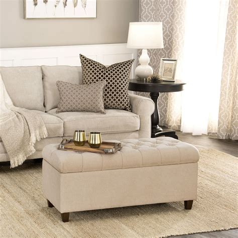 Homepop Ainsley Button Tufted Storage Bench Multiple Colors
