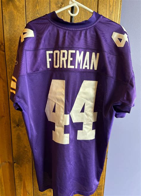 Authentic Chuck Foreman Vikings 44 Jersey Autographed Sports