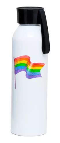 Garrafa Branca Alumínio Bandeira Arco Iris Lgbt Lgbtqia Parcelamento