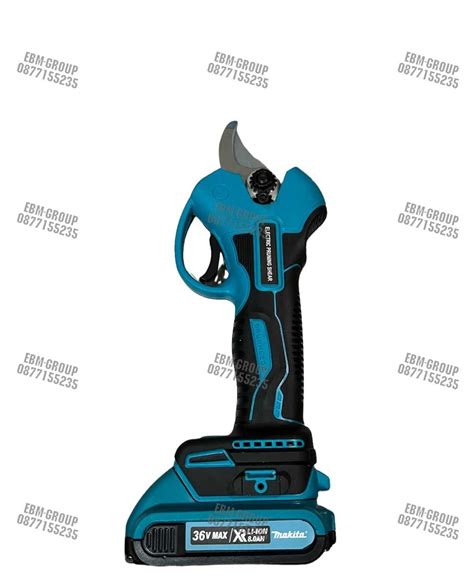 Акумулаторна лозарска ножица Makita 36V 8Ah до 30мм Макита гр ...
