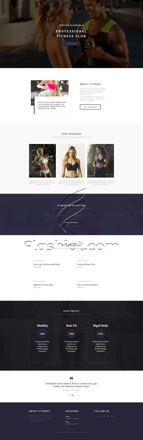 Fitness Free Html5 And Css Template Flashiat Fitness Free Html5 And Css Template Flashiat