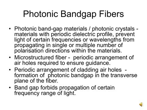 Photonic Crystal Fibers Ppt