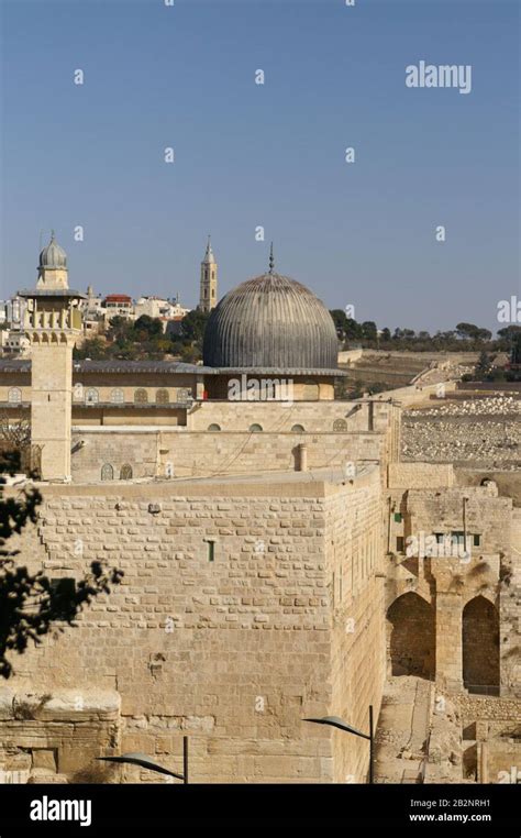 Al Aqsa Mosque And Minaret Islam In A Holy Land Jerusalem Old City