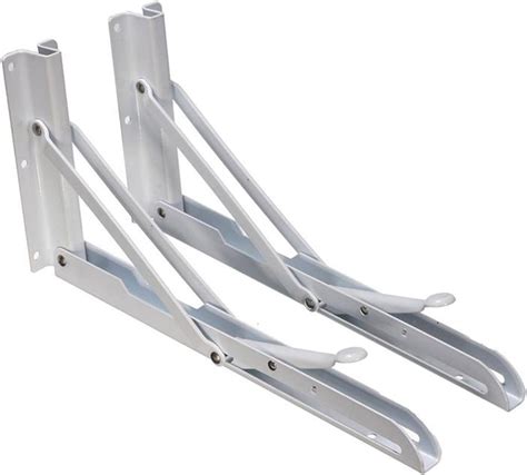 2nb 2 Packs Corner Wall Mounted Shelf Bracket Floding Wall
