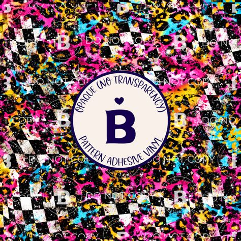 2666 Checkered Cheetah Pattern Vinyl Bamf Custom Creations