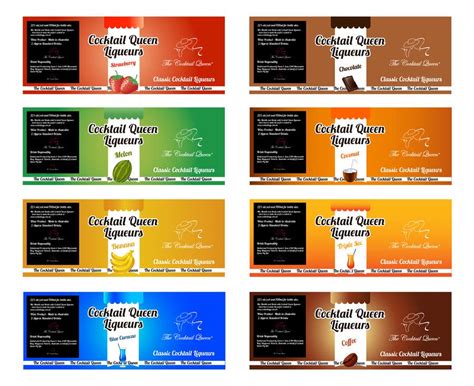 Entry 11 By Josevisamu For Design Cocktail Labels For New Range Of