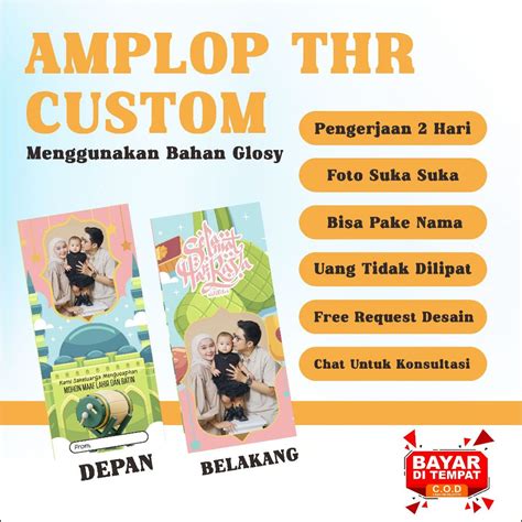 Custom Name Envelopes And Custom Photo Eid Envelopes Can Request Names Shopee Malaysia