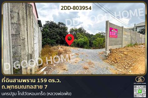 ที่ดินสามพราน 159 ตร ว ถ พุทธมณฑลสาย 7 นครปฐม ใกล้วัดหอมเกร็ด หลวงพ่อเพ้ง