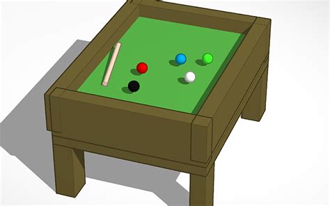 3d Design Pool Table Tinkercad