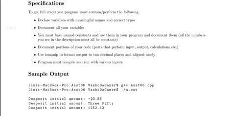 cs135 assignment 6 atm menu driven atm description