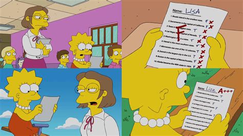 The Simpsons Lisa Gets An F And Mistake By Dlee1293847 On Deviantart