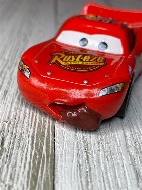 Disney Pixar Cars Tongue Lightning Mcqueen 3 Die Cast Car Etsy