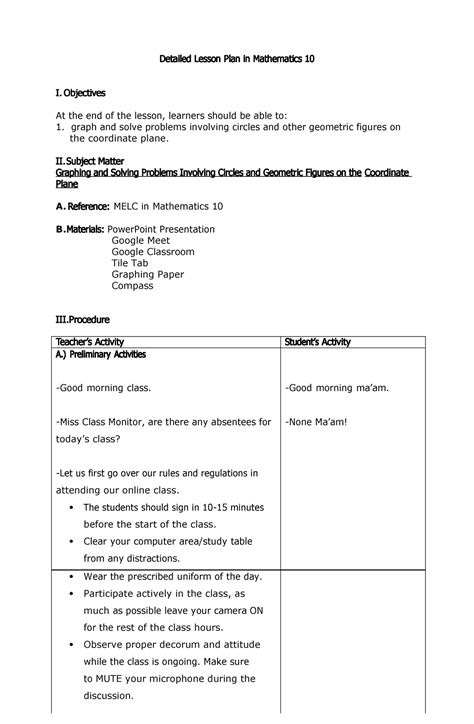 Graphing And Solving Problems Involving Circles And Geometric Figures On The Coordinate Plane