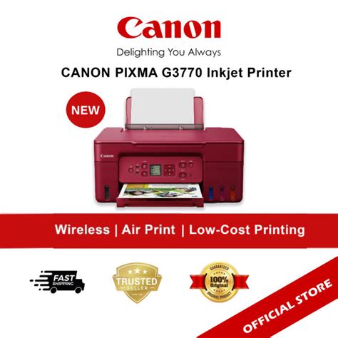 Canon Pixma G3770 Inkjet Printer Lazada Singapore