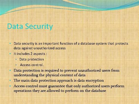 Semantic Integrity Control And Data Security Presented By