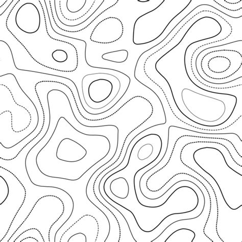 Topographic Map Lines Actual Topography Map Black And White Seamless