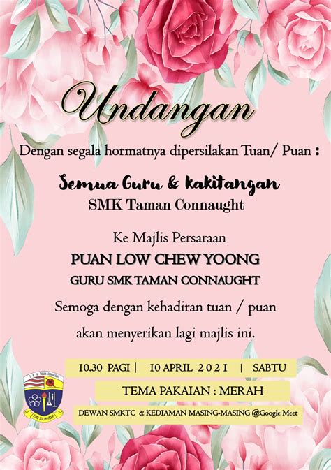 Contoh Kad Jemputan Majlis Persaraan Guru Contoh Format Kad Jemputan