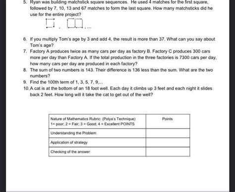 Solved Reasoning And Problem Solving Instructions Answer