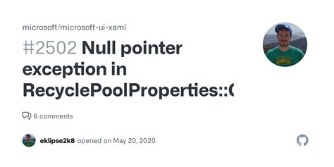Null Pointer Exception In RecyclePoolProperties GetPoolInstance Issue Microsoft