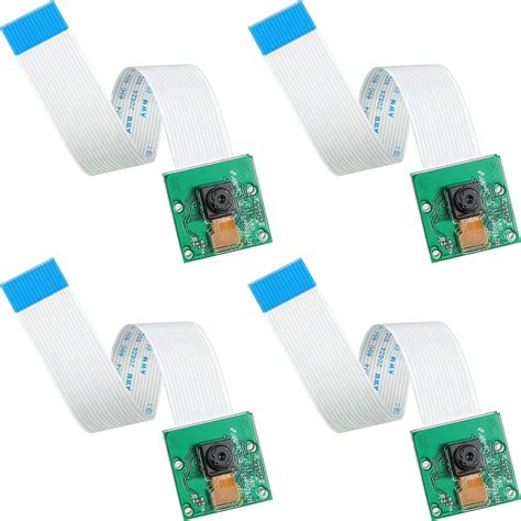 4 Pieces 5 Megapixels 1080p Sensor OV5647 Mini Camera Module With 6 Inch 15 Pin Ribbon Cable