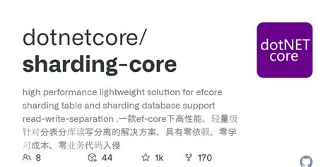 Sharding Corereadme Zhmd At Main · Dotnetcoresharding Core · Github