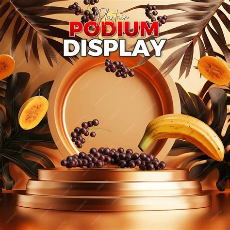 Product Presentation Background Design Decorative With Plantain