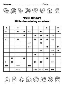 120 Chart Activities 100 Mother Earth Day Common Core Grade 1 Math