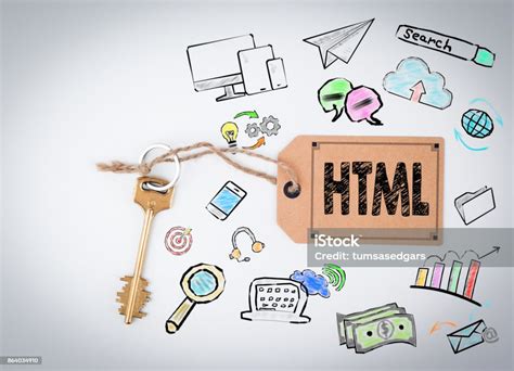 Html 컴퓨터 코딩 웹사이트 개념입니다 키와 흰색 바탕에 참고 Html에 대한 스톡 사진 및 기타 이미지 Html 검색 코드 Istock