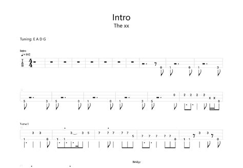 Intro吉他谱 The xx F调总谱 吉他世界