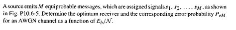 Solved Sm As Shown A Source Emits M Equiprobable Messages