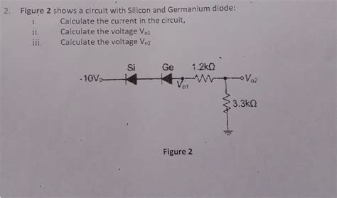 solved shows a circuit with silicon and germanium diode