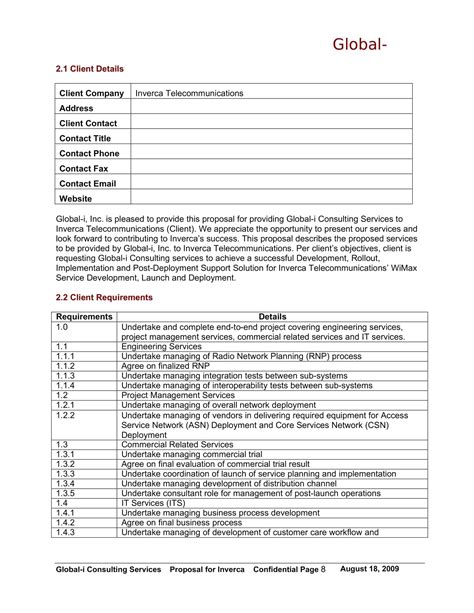 Free Printable Consulting Proposal Templates Word PDF